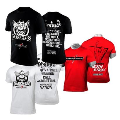 Kit 3x Camiseta Preta + Branca + Vermelha Integralmédica Darkness e ...
