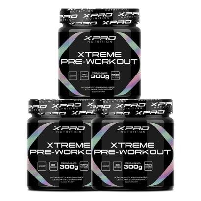 Kit 3x Pré-Treino Xtreme Pré-Workout 300g - Xpro Nutrition - undefined ...
