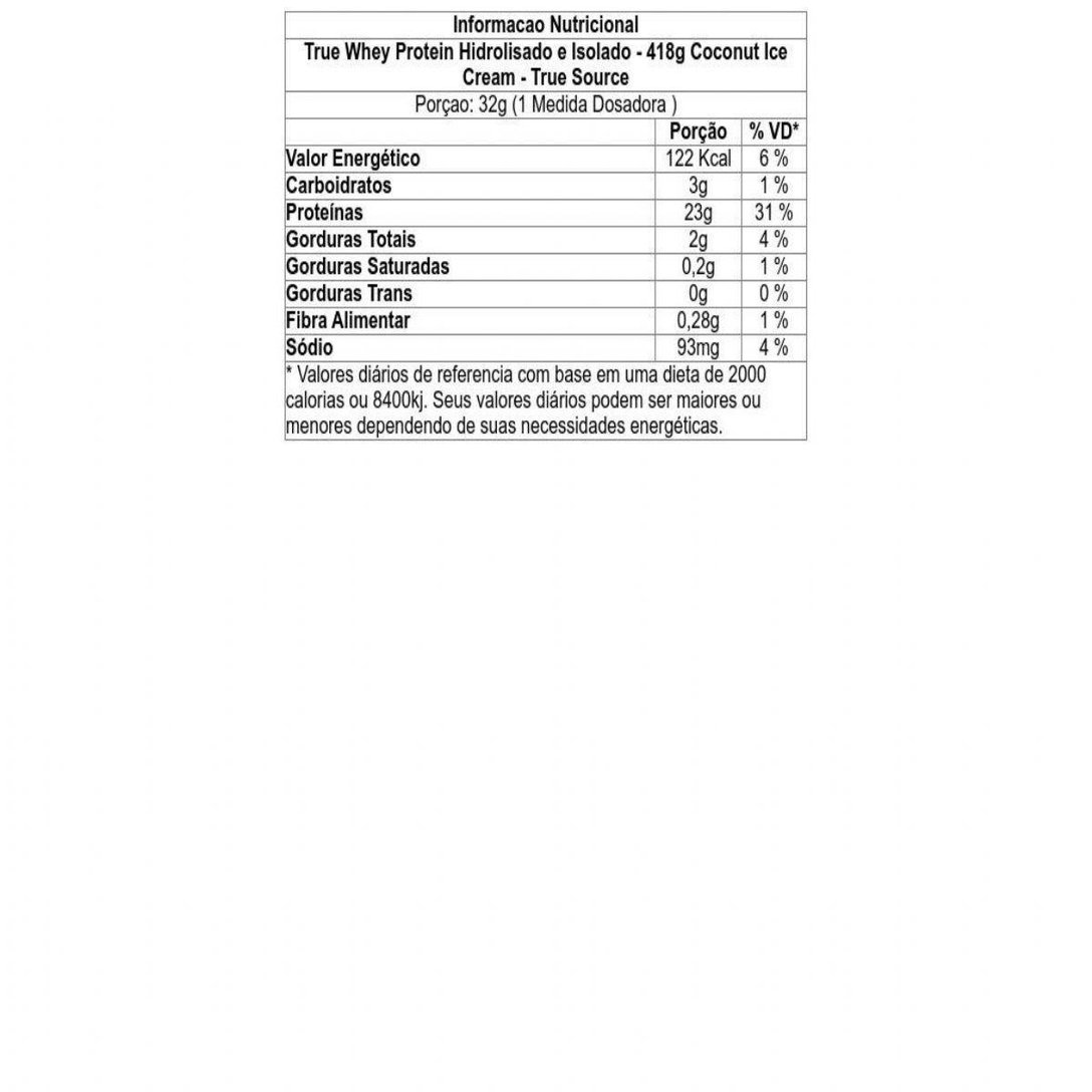 Kit 3X True Whey Protein Hidrolisado e Isolado - 418g Coconut Ice Cream ...