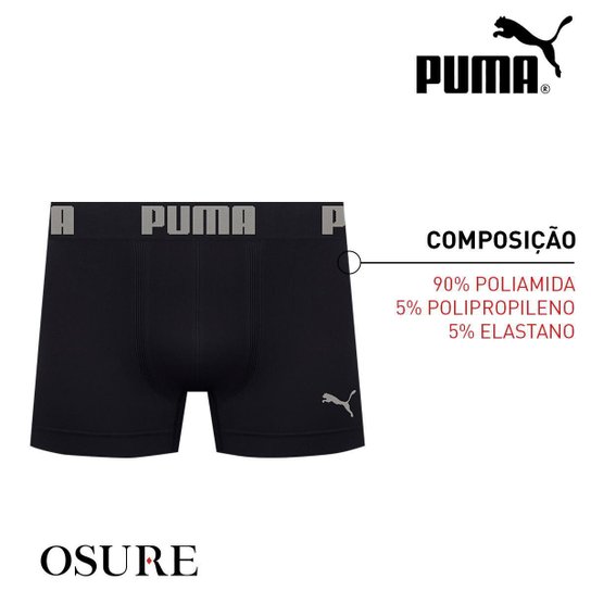Kit 4 Cuecas Boxer Puma Masculina Cueca Box Microfibra Sem Costura ...