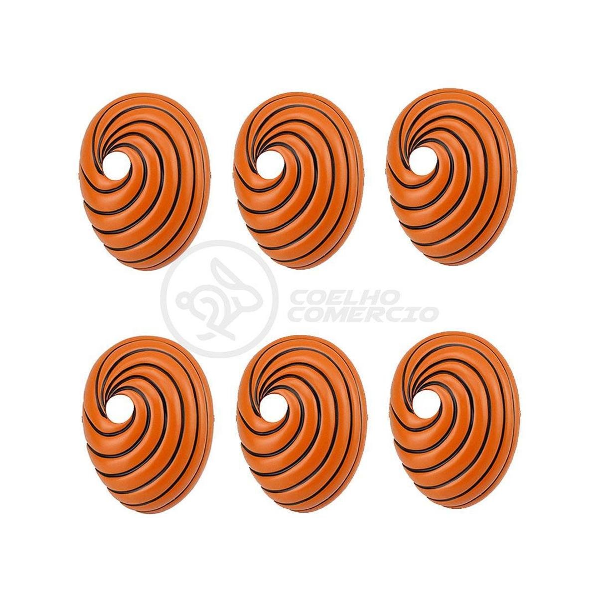 Kit 6 Máscara Tobi Obito Akatsuki - Atacado - Laranja | Netshoes
