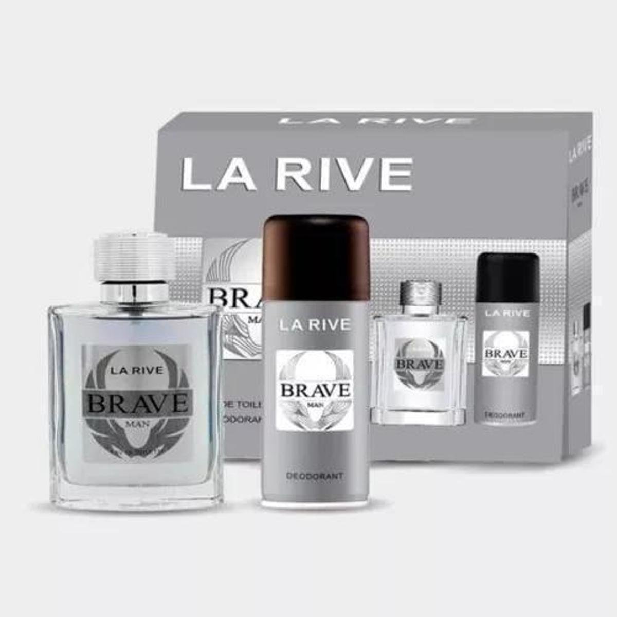 KIT BRAVE MASCULINO LA RIVE PERFUME 100ML+DESODORANTE 150ML ...