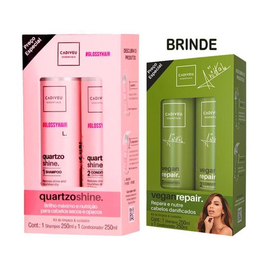 Kit Cadiveu Essentials Quartzo Shine by Boca Rosa - Shampoo e ...