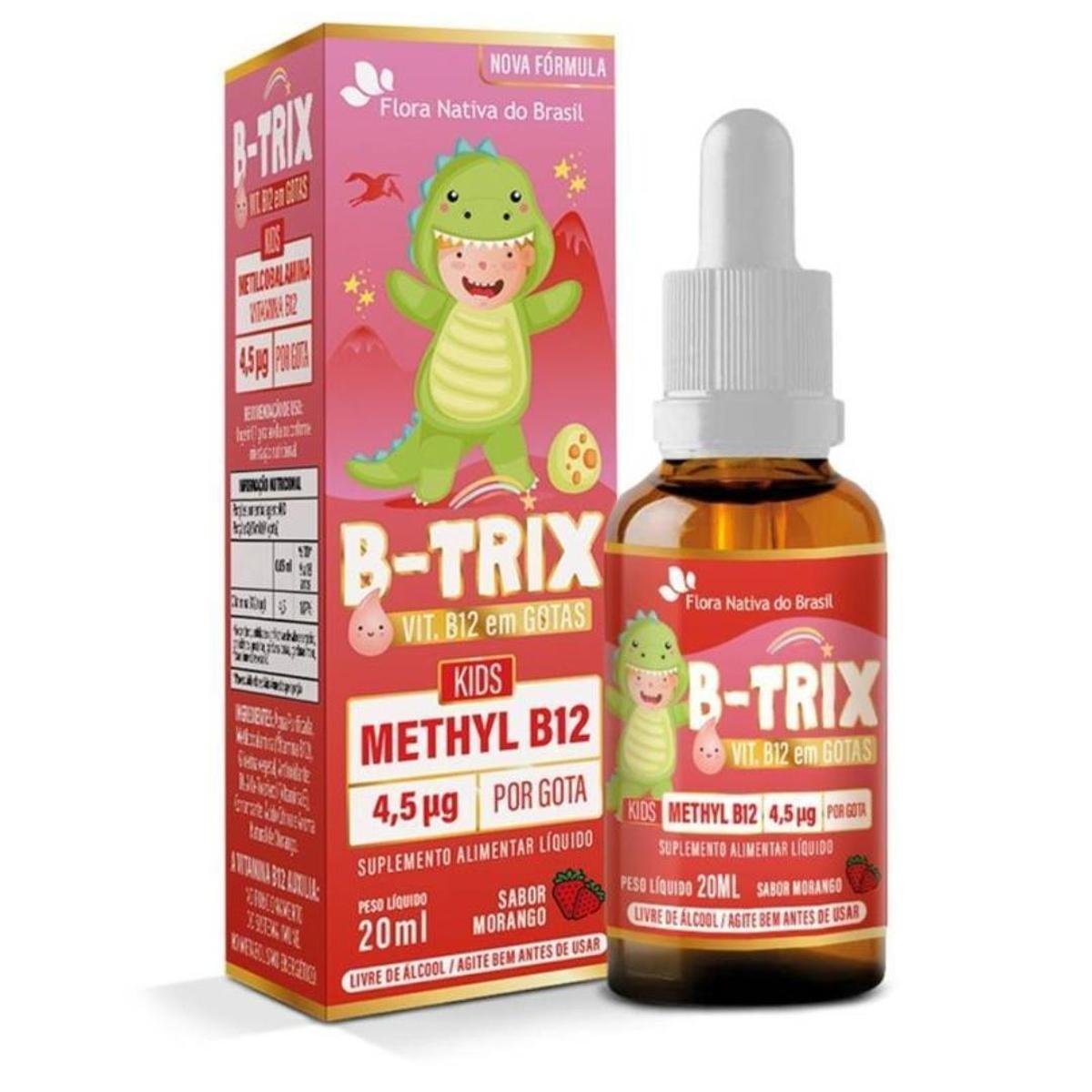 Kit Com 4 B-TRIX Vitamina B12 Kids em Gotas 30ml FNB - Branco | Netshoes