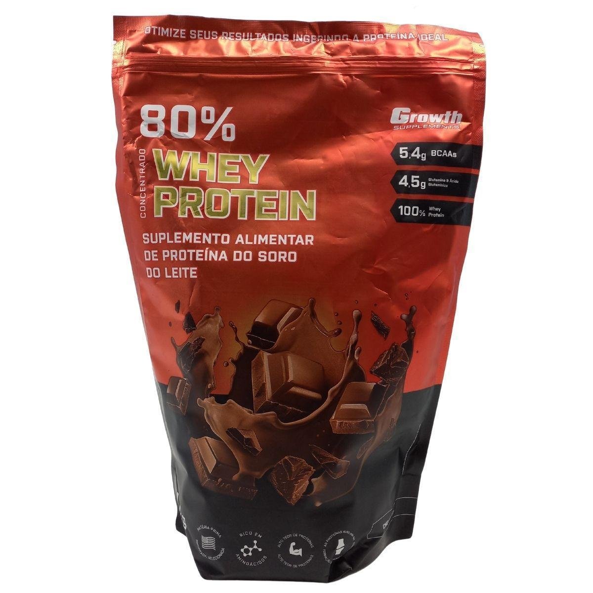 Kit Combo 2x Whey Protein 80 Creatina Creapure Growth Chocolate