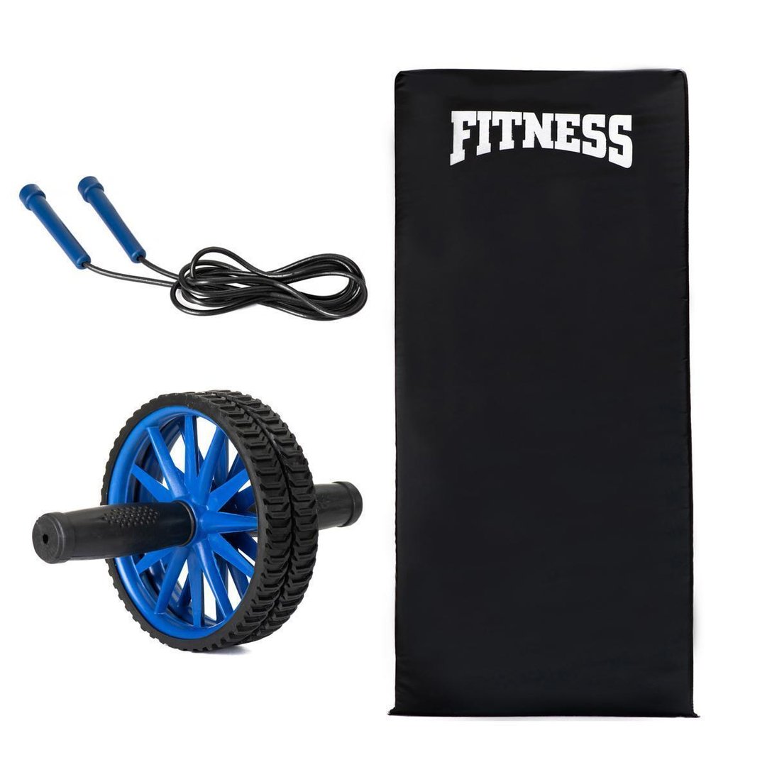 Kit Corda Pular Colchonete Roda Abdominal Fitness Academia Profissional ...