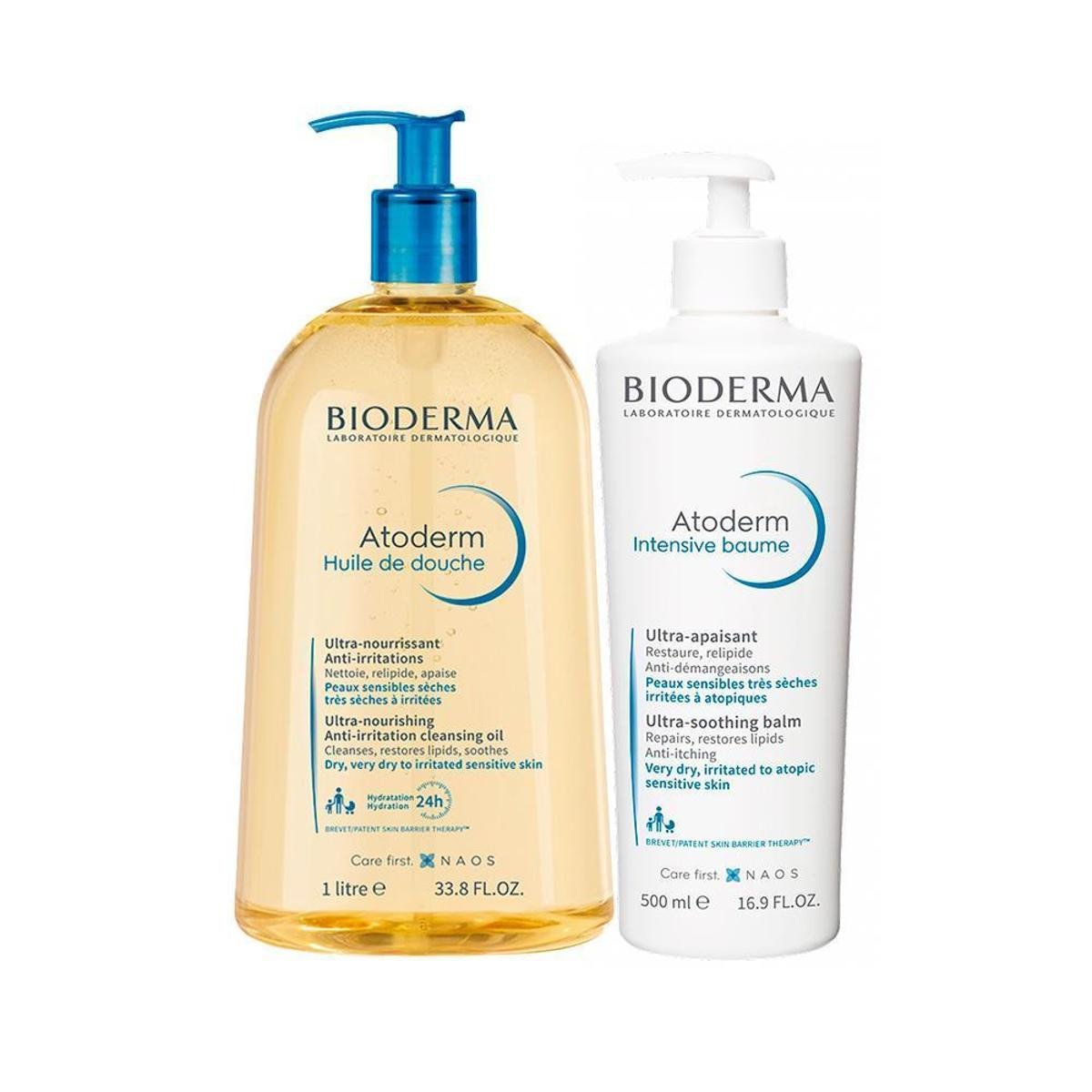 Kit Corporal Bioderma Atoderm - Óleo de Banho Hidratante e Creme ...