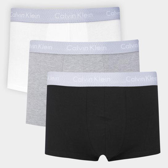 Kit Cueca Boxer Calvin Klein Low Rise Trunk Classic Masculina - 3 Peças ...