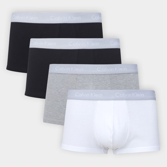 Kit Cueca Calvin Klein Low Rise Trunk Masculina - 4 Peças - Mescla ...