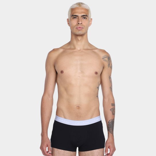Kit Cueca Calvin Klein Low Rise Trunk Masculina - 4 Peças - Mescla ...