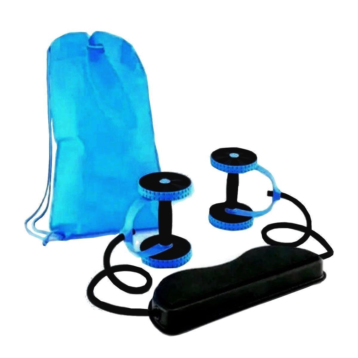 Kit De Treinos e Rodas Abdominais Workout MBFit - Azul | Netshoes