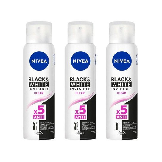 Kit Desodorante Antitranspirante Aerossol Nivea Feminino 3 Unidades ...