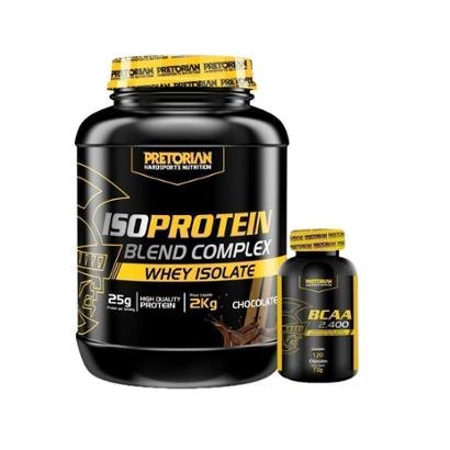 Kit Iso Protein Blend 2kg + Bcaa 2400 120 Cáps - Pretorian - undefined ...