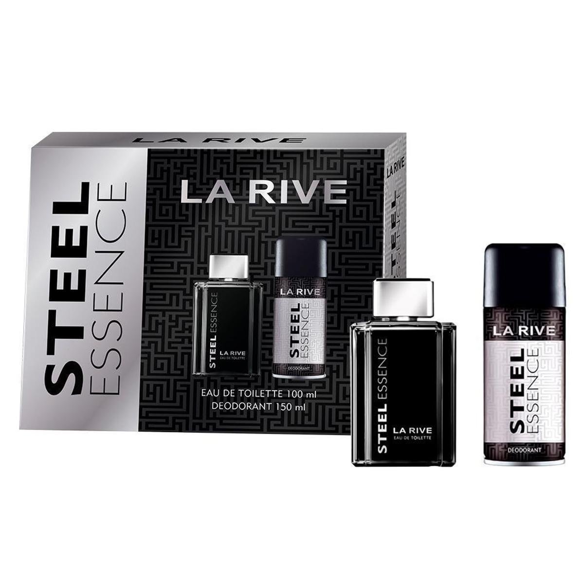 Kit La Rive Steel Essence EDT Perfume Masculino 100ml e Desodorante ...