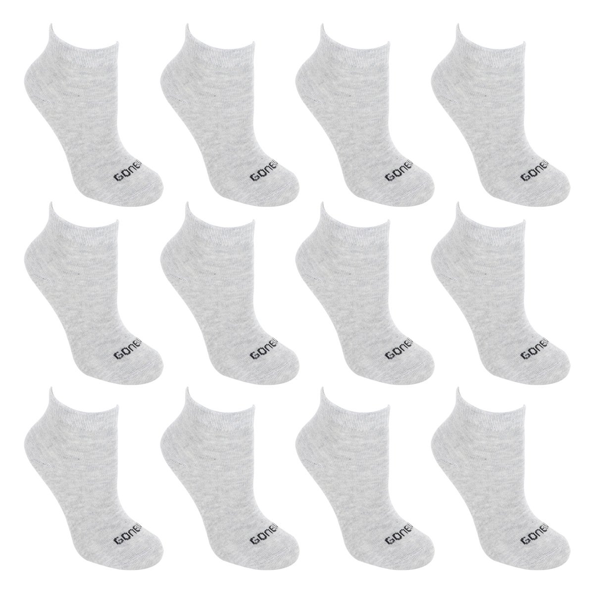 Kit Meia Infantil Gonew Cano Médio 12 Pares - Cinza | Netshoes