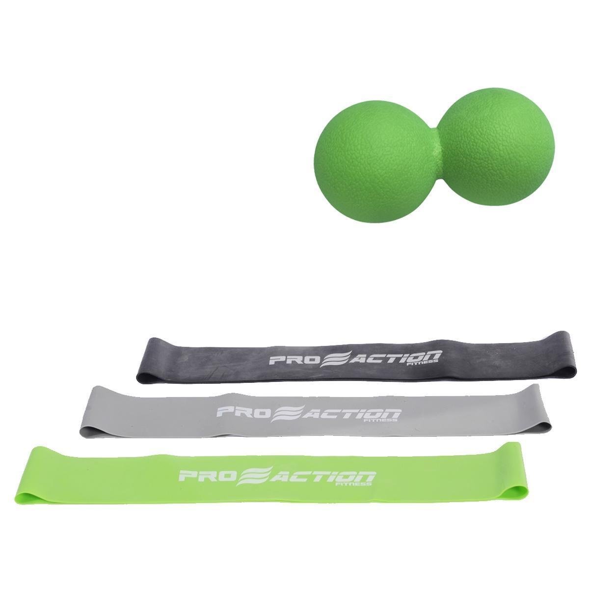 Kit Mini Bands 3 Intensidades Band Loops Proaction + Bola Dupla Para ...