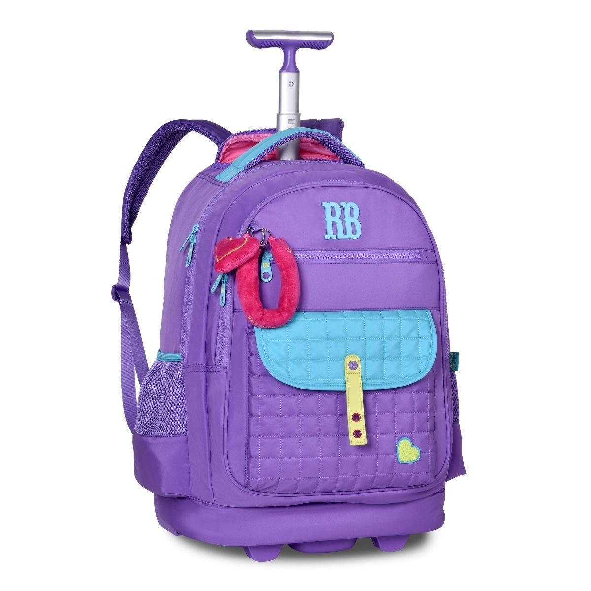 Kit Mochila Carrinho Lancheira e Estojo Rebecca Bonbon - Lilás | Netshoes