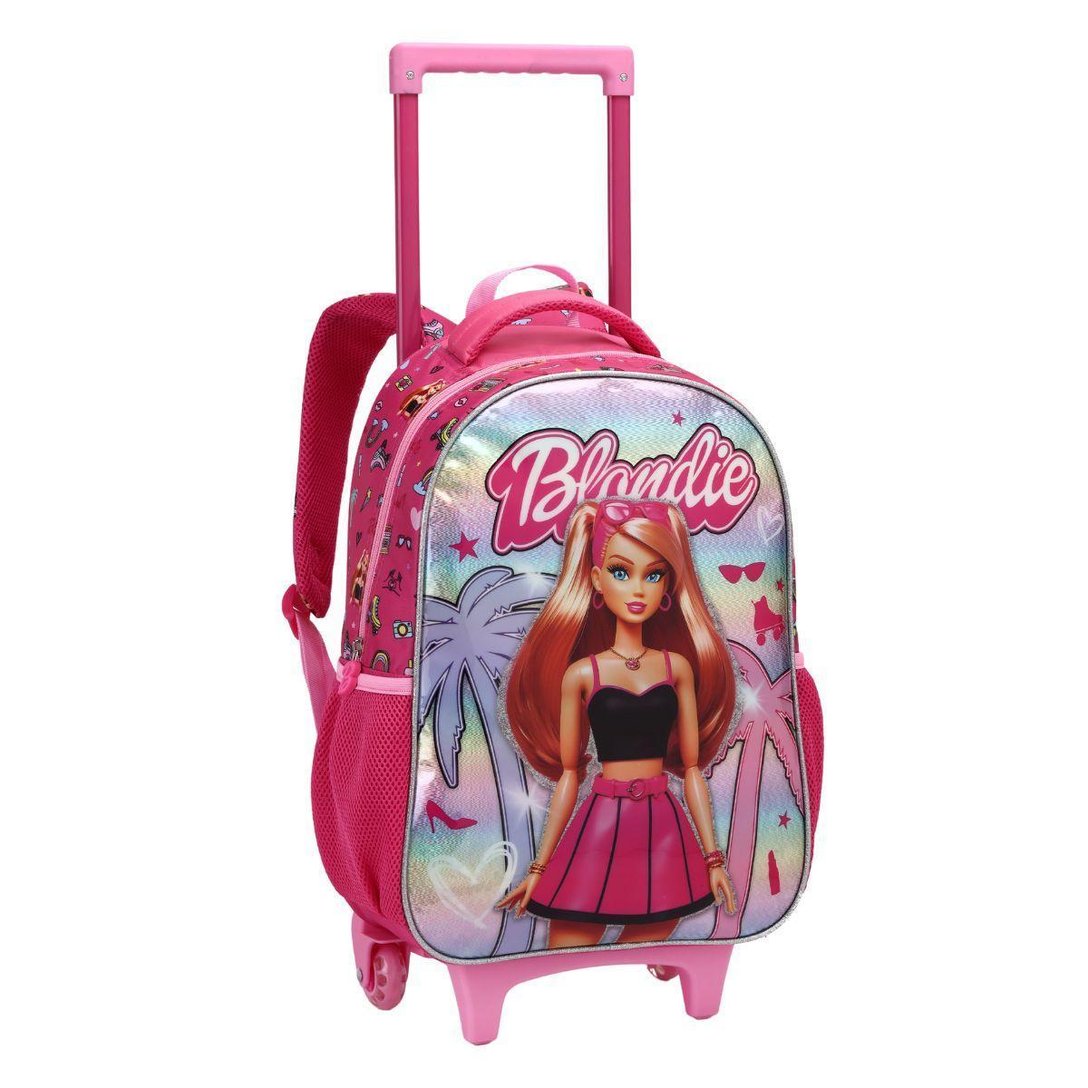 Kit Mochila Rodinhas Barbie Princess Blondie Lancheira Estojo Escolar ...