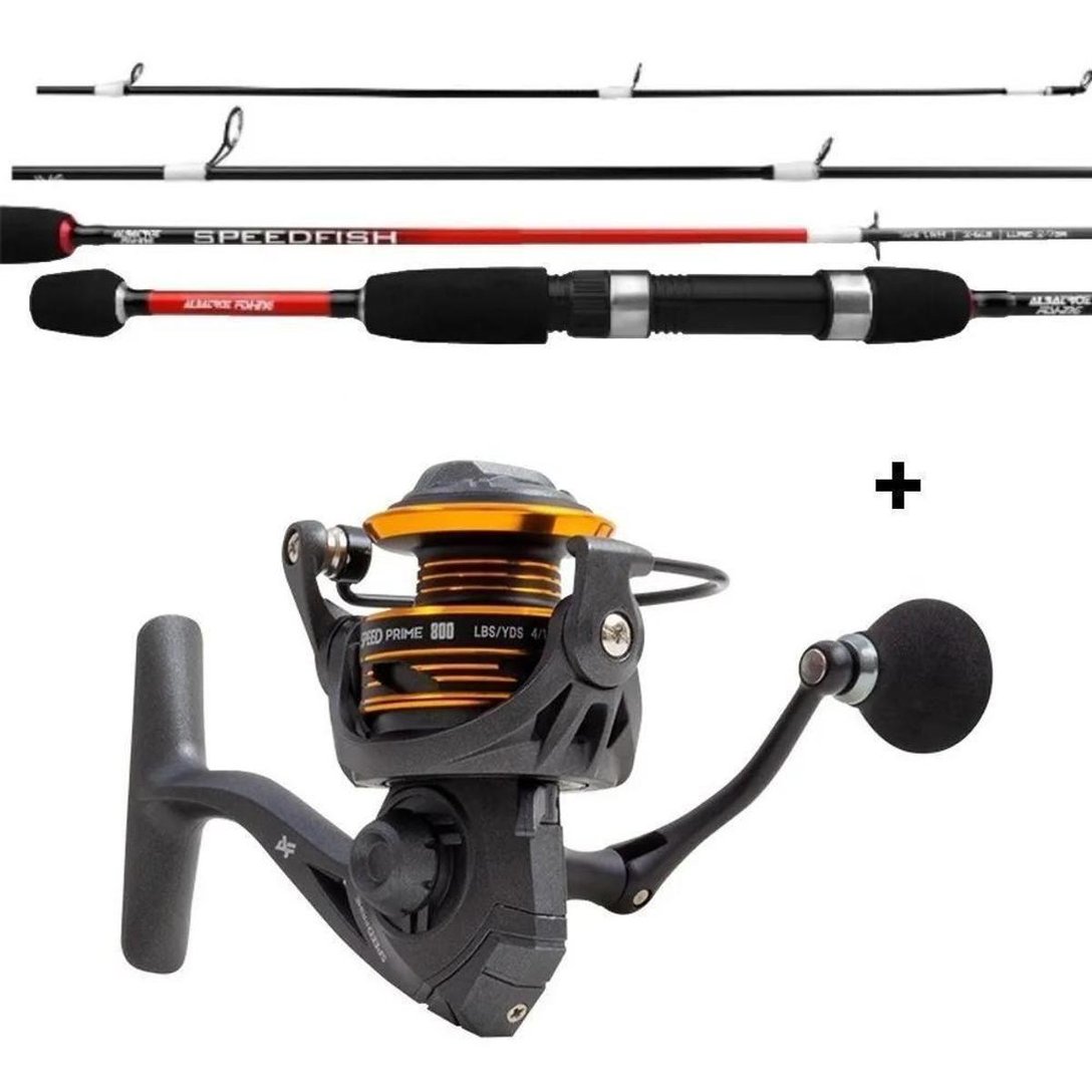 Kit Molinete Micro SpeedPrime 800 - Albatroz + Vara Speed Fish 1501 1,50mts 1 Parte - Albatroz ...