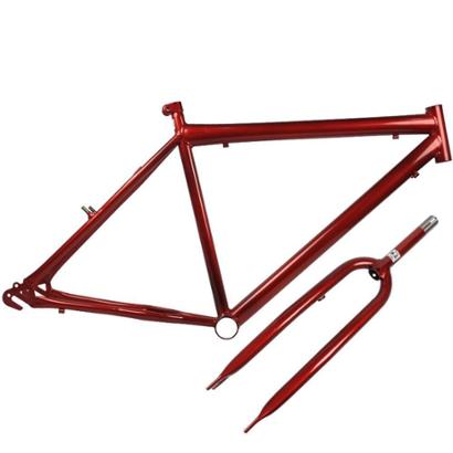 Kit Quadro e Garfo Aço Carbono Masc V-Brake Aro 26 Sans Bike - Vermelho ...