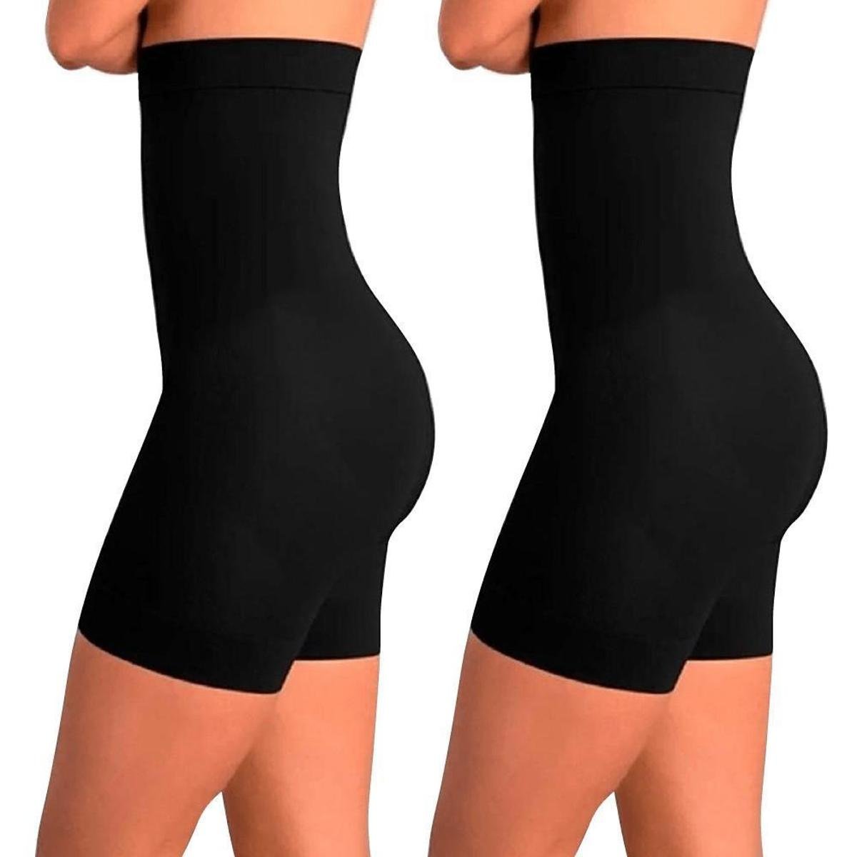 Kit Short Modelador Lupo Slim Loba Feminino c/ 2 Peças - Preto | Netshoes