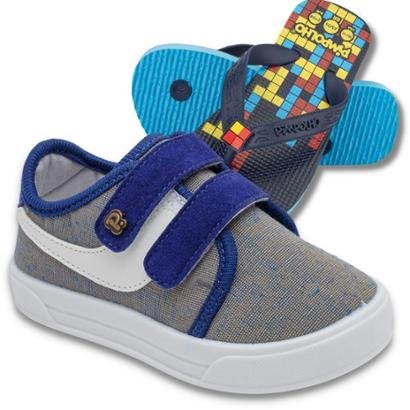 Kit Tênis e Chinelo de Dedo Masculino Pimpolho - Cinza | Netshoes