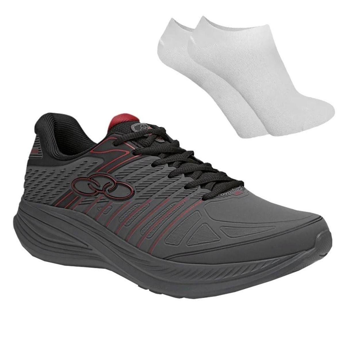 Kit Tênis Olympikus Volcan 150 Masculino + Par De - Cinza | Netshoes