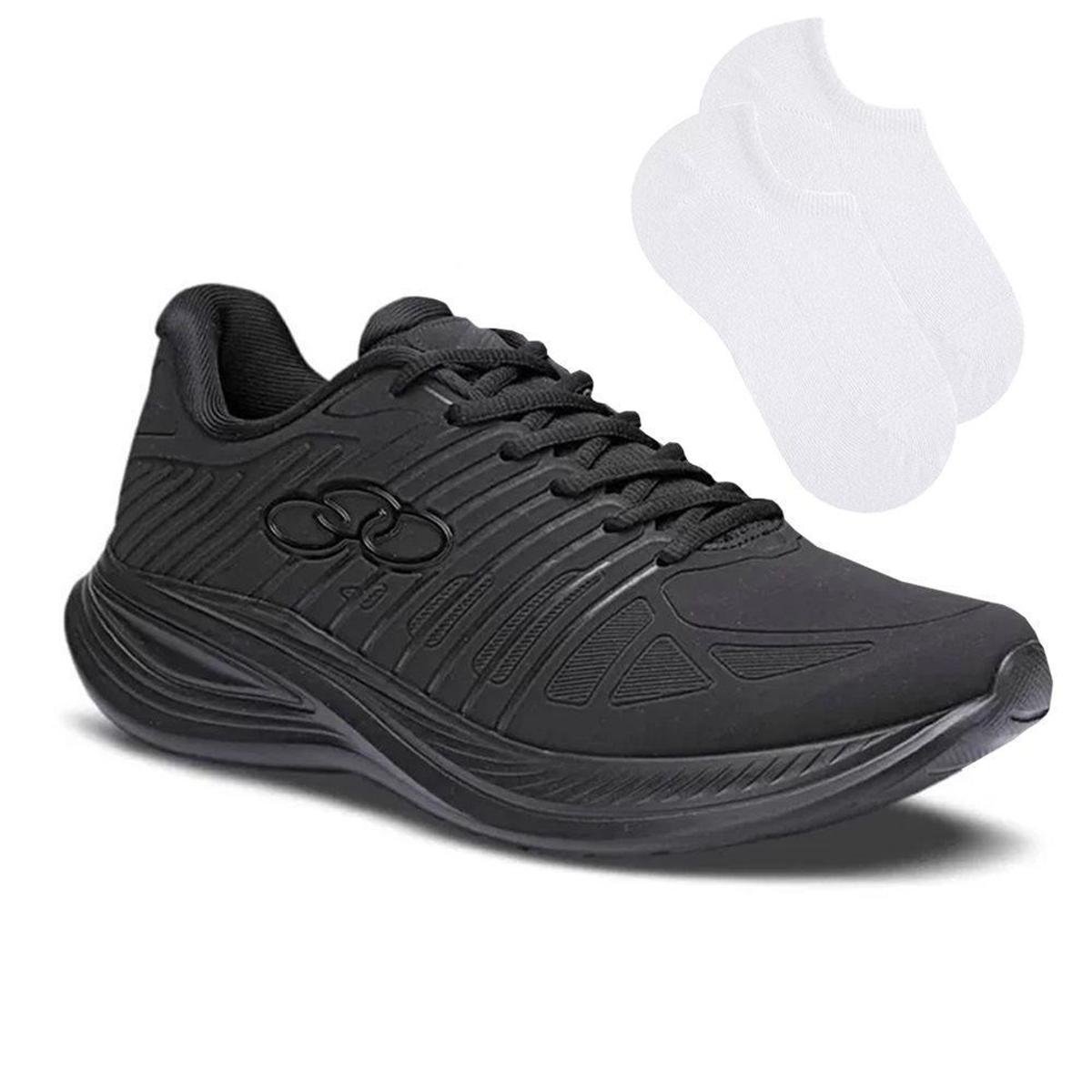 Kit Tênis Olympikus Volcan Masculino + Par de Meia - Preto | Netshoes