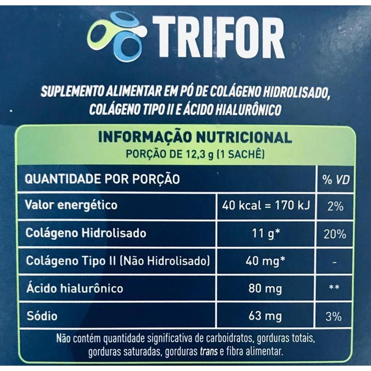 Kit Trifor Colágeno Tipo II e Ácido Hialurônico Biolab C/30 - N/A ...