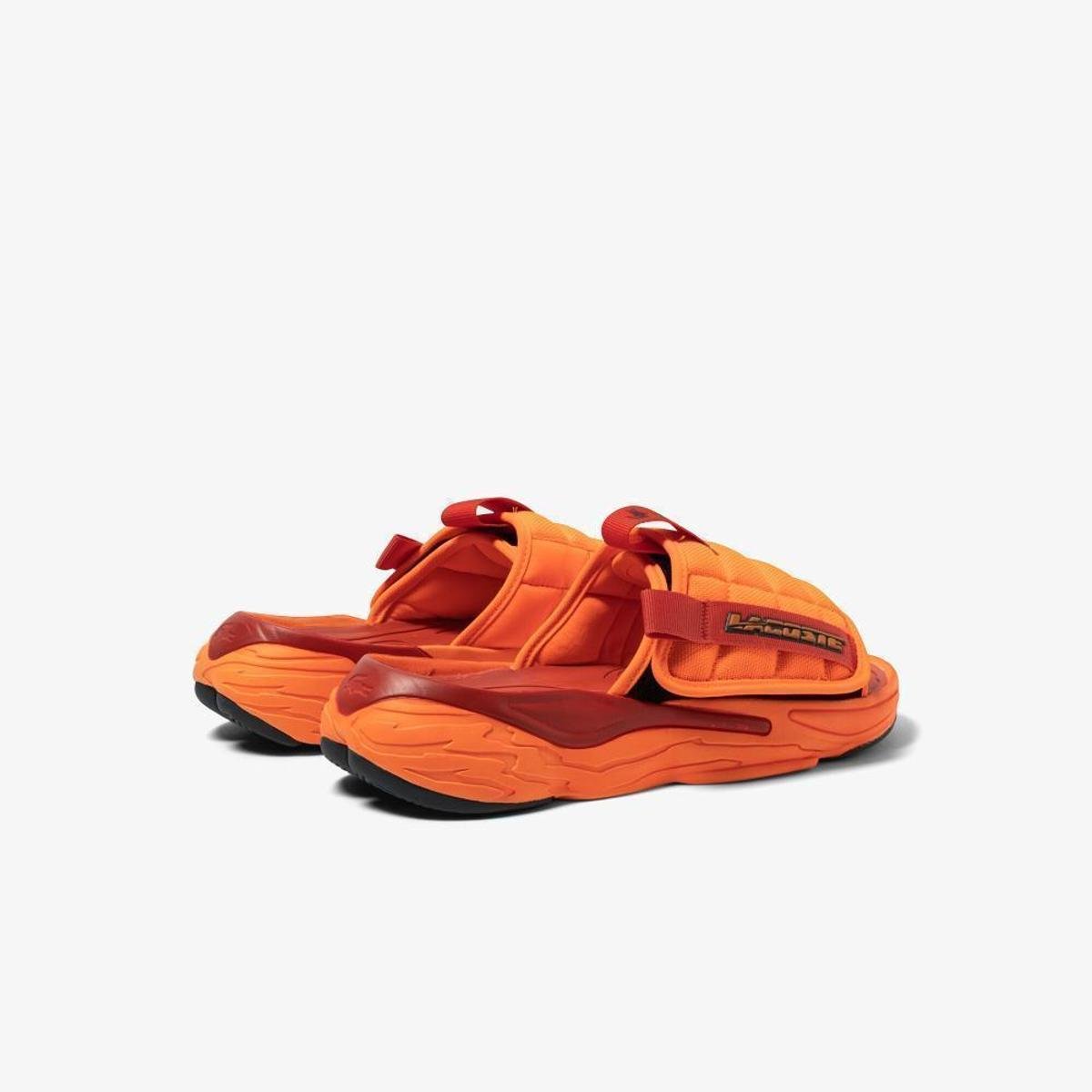 Lacoste Chinelo Masculino Aceslide Em Material Sintético - Laranja ...