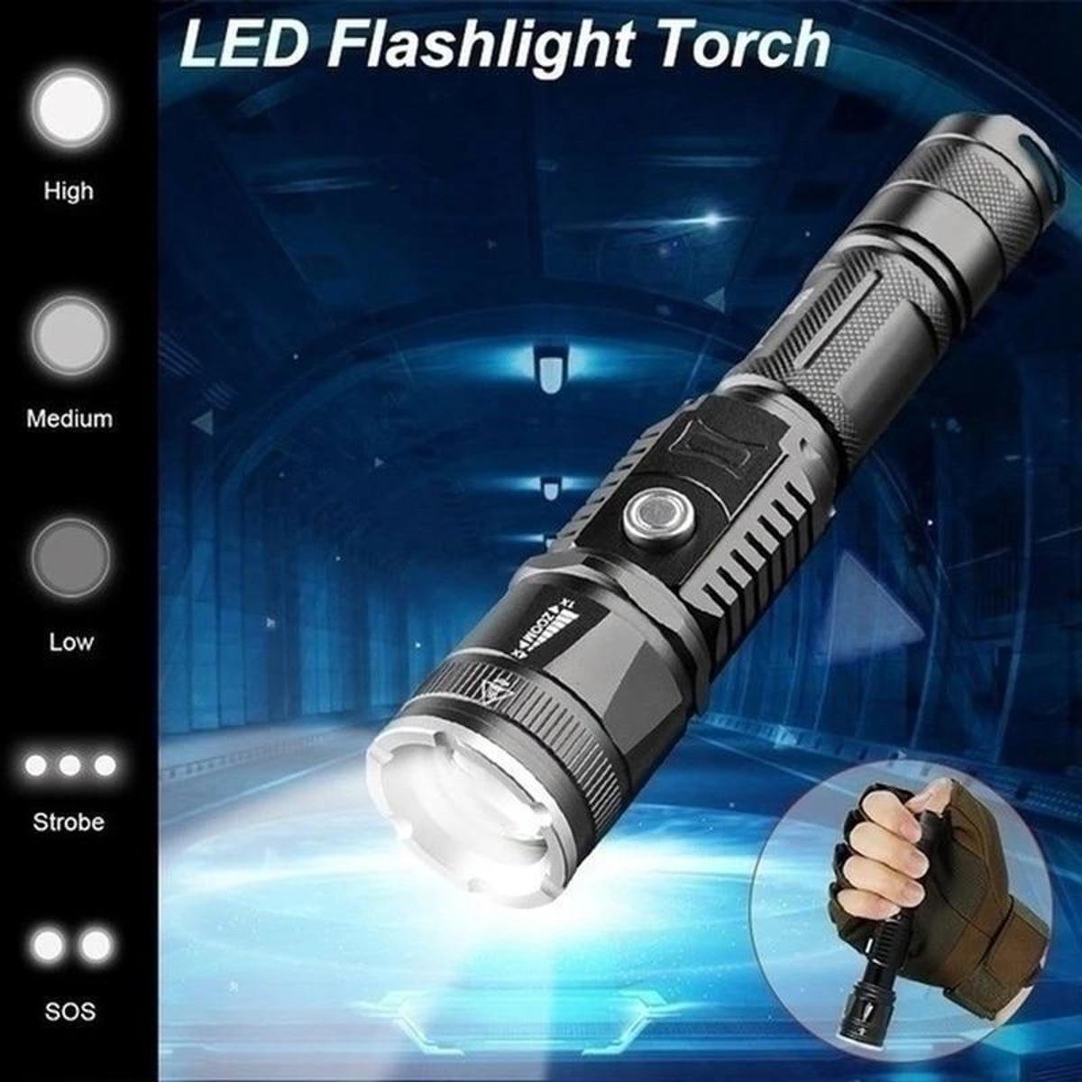 Lanterna de Led recarregável 260lm - Preto | Netshoes