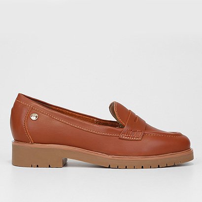 Loafer Couro Bottero Tratorado Feminino - Caramelo | Netshoes