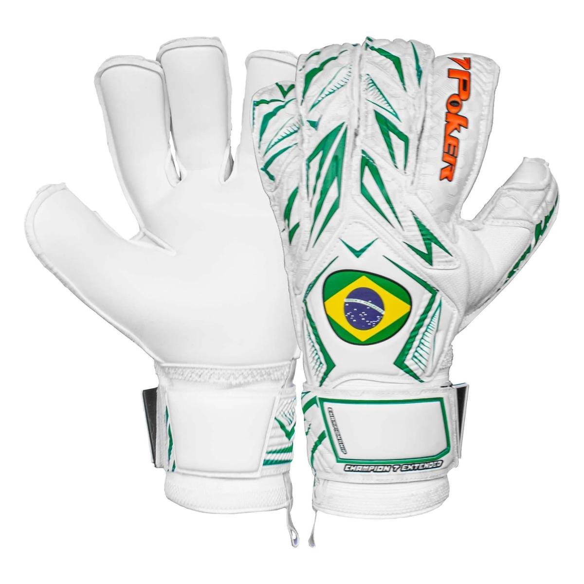 Luva de Goleiro Poker Semi Profissional Multiterreno Championship - Branco | Netshoes