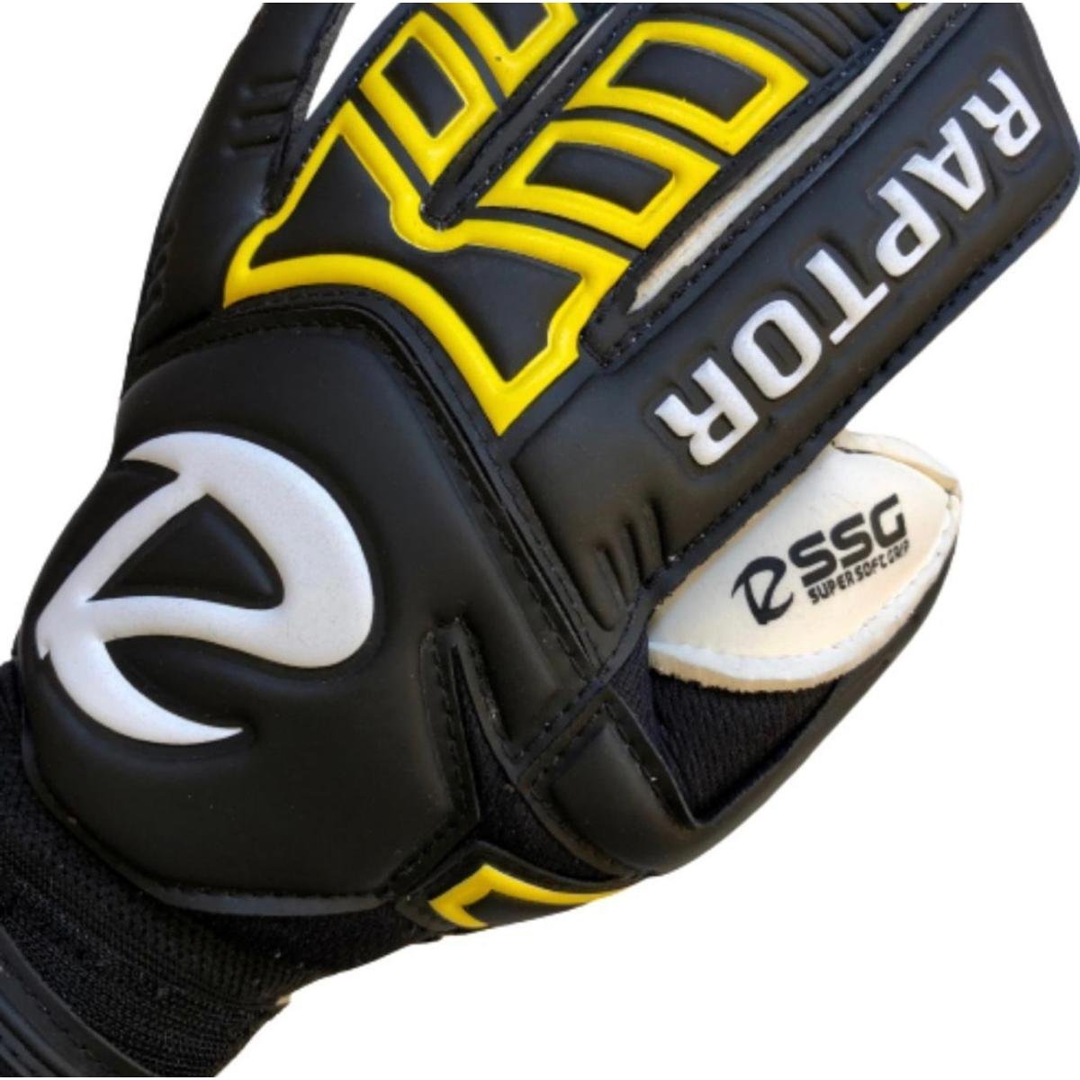 Luva de Goleiro Raptor Neo Pro Black roll | Tamanho 10 - Preto | Netshoes