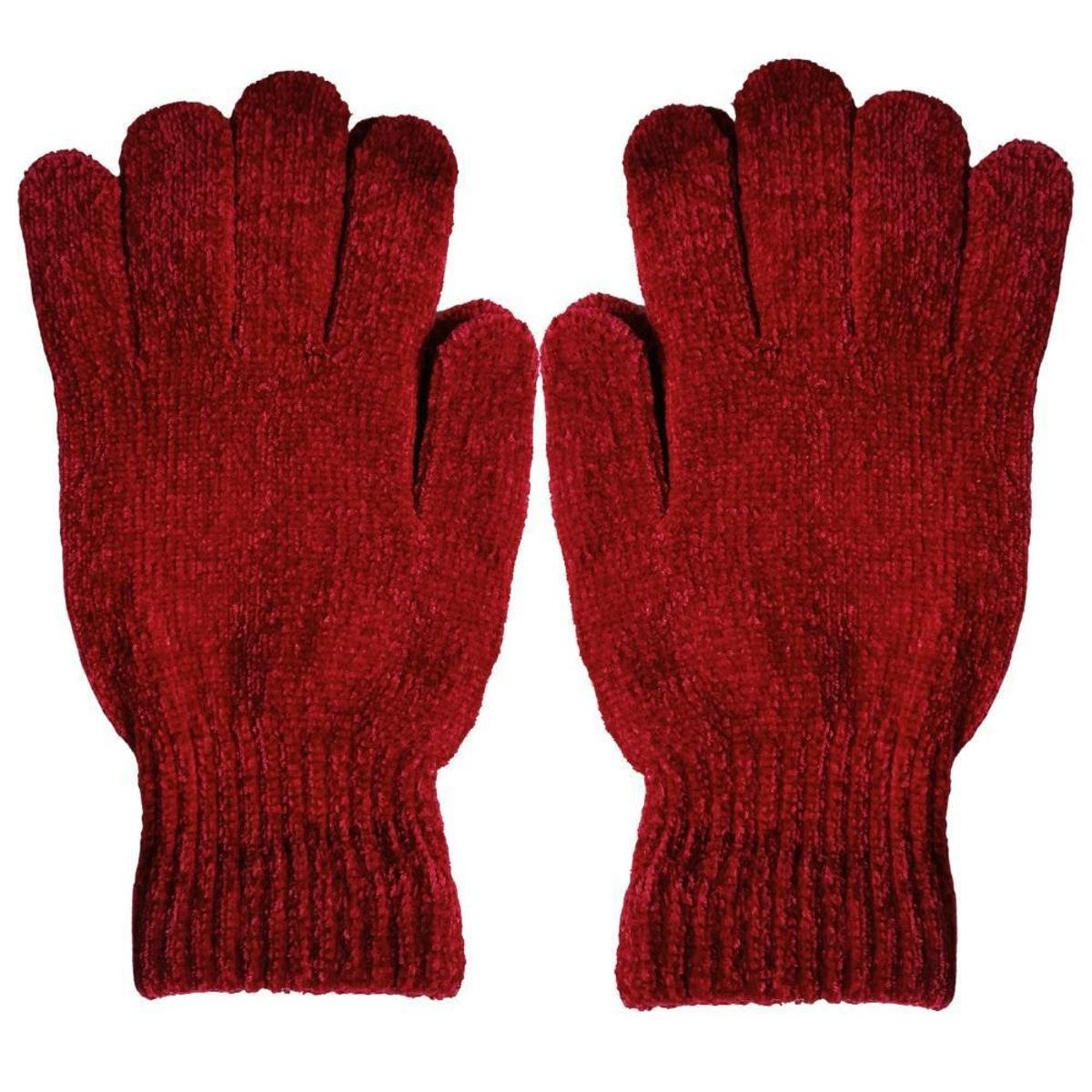 Luva de Lã Tricotada para Inverno Modelo Adulto LU62207 - Vermelho | Netshoes