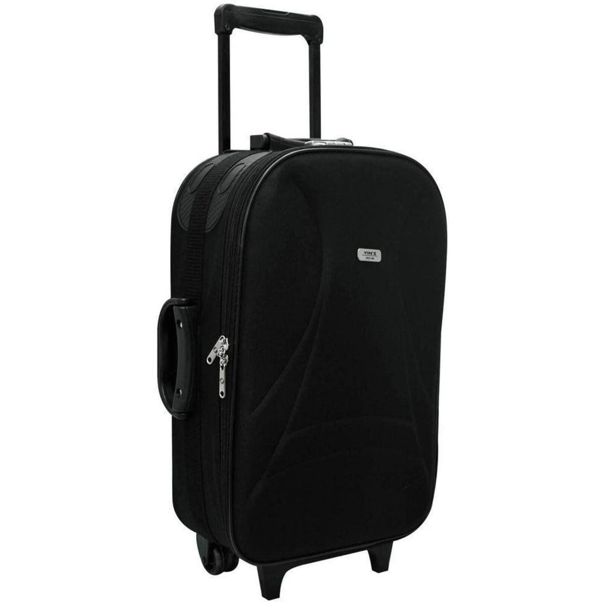 Mala de Viagem Grande em Poliester Yins 01097 Cadeado Integrado e Rodas ...