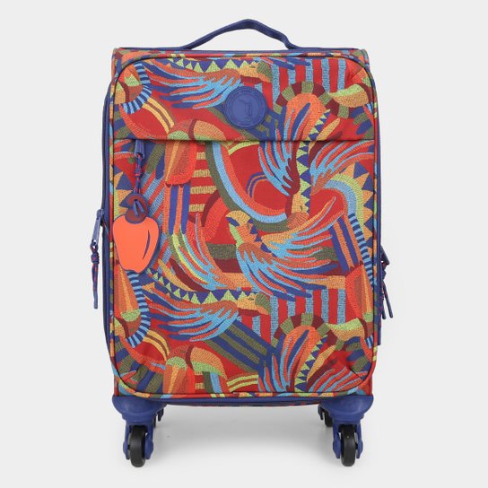 Mala Farm Me Leva Pontinho de Arara Feminina - Vermelho | Netshoes