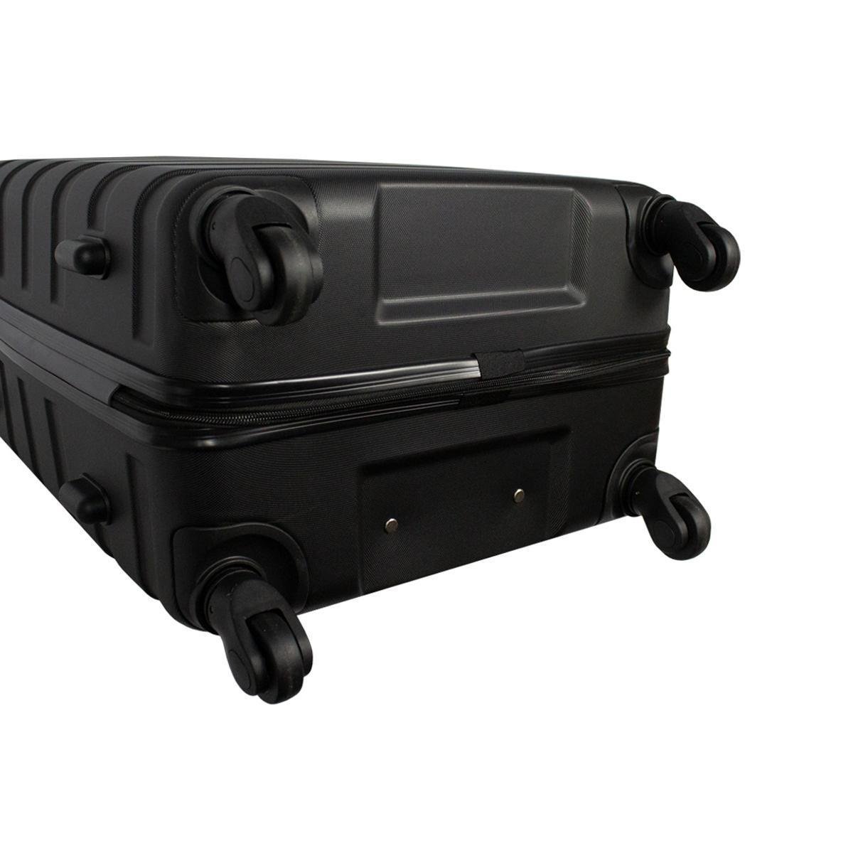 Mala Média 23kg Rígida Rodas Giro 360° New York Stradda CINZA M - Preto ...