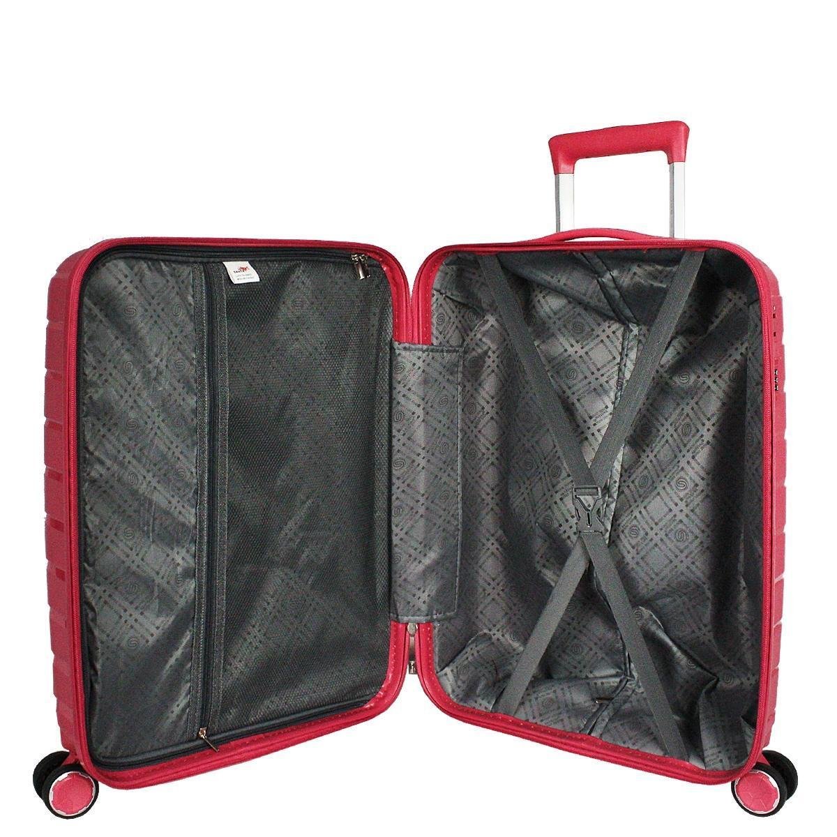 Mala Pequena 10kg Rígida Rodas Giro 360° Times Square Santino AZUL ...