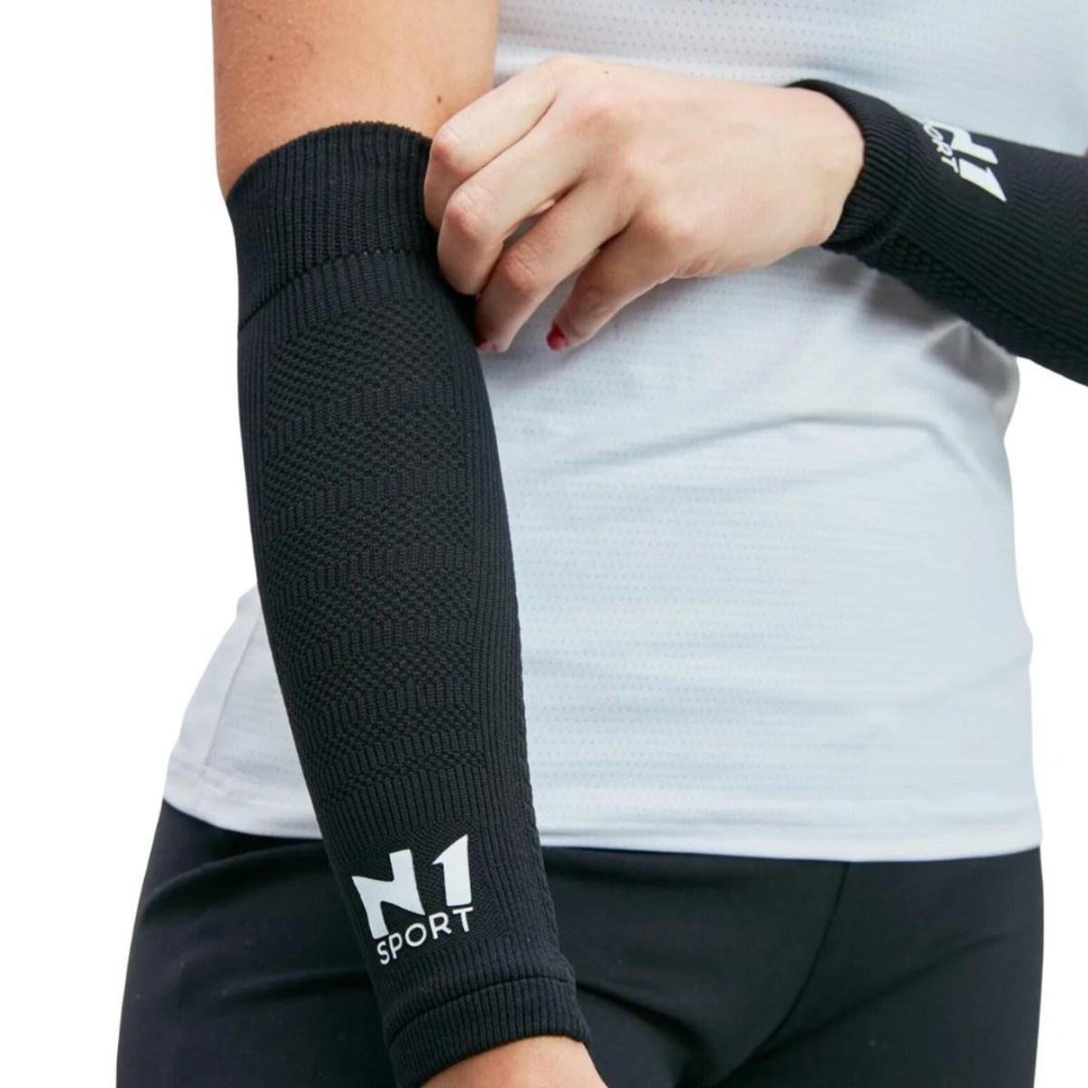 Manguito Protetor Antebraço Volei Curto N1 Sport - Preto | Netshoes