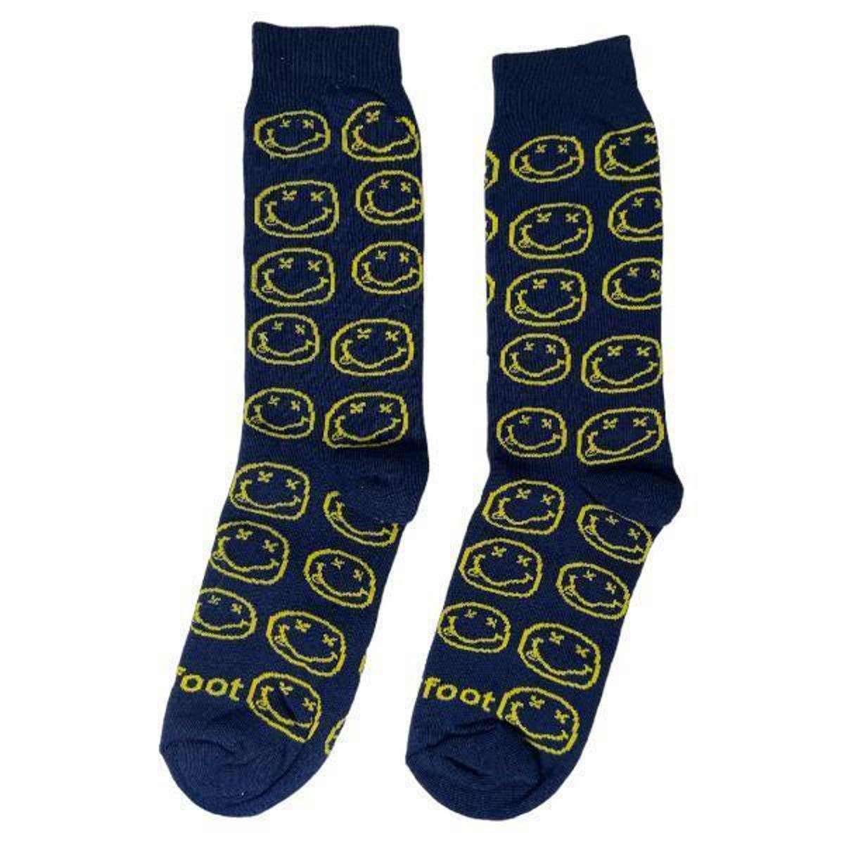 Meia Gnarly Foot Cano Alto - Nirvana - Preto | Netshoes