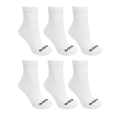 Meia Gonew Cano Médio Pacote 6 Pares - Branco | Netshoes