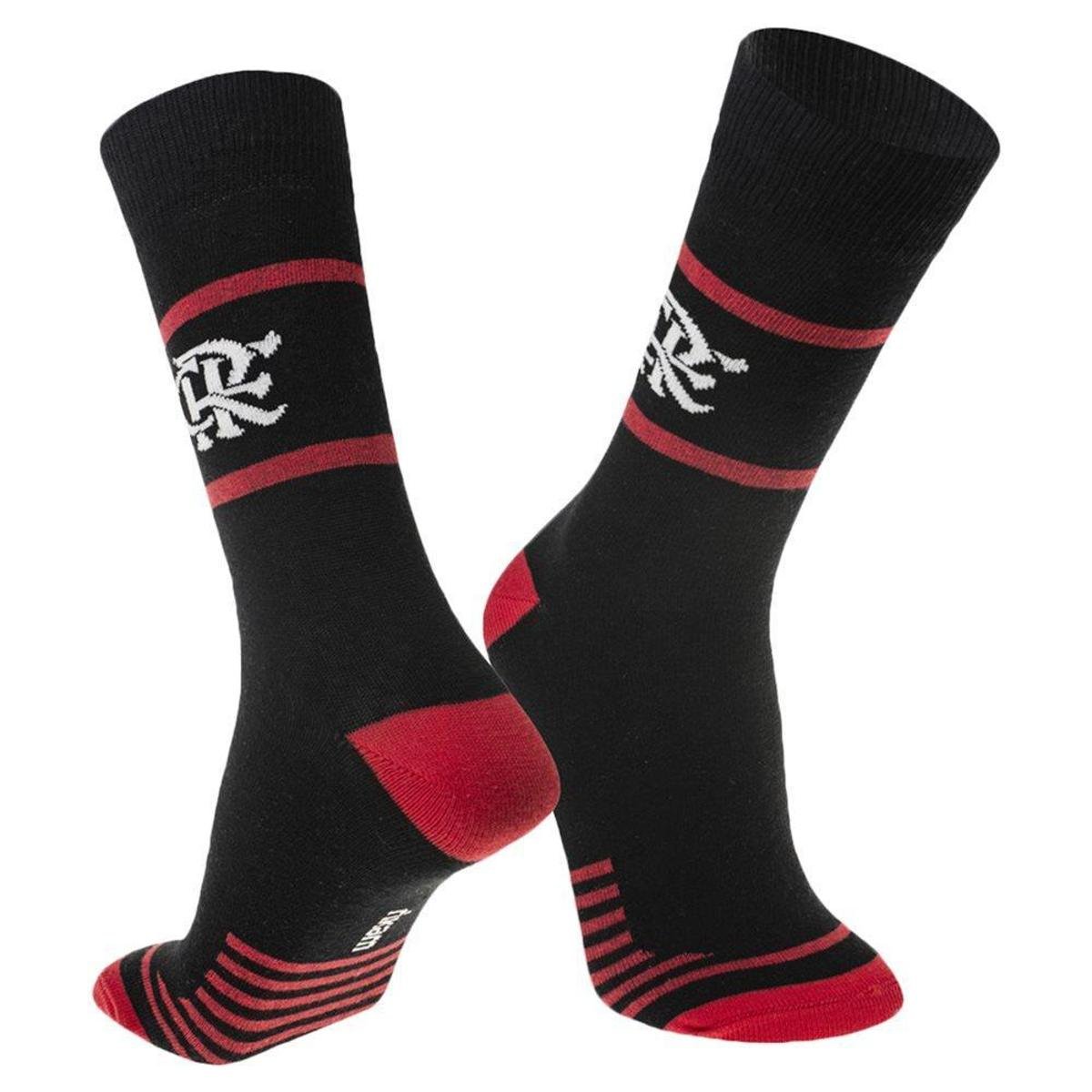 Meia Rikam Casual Flamengo Masculina - Preto | Netshoes