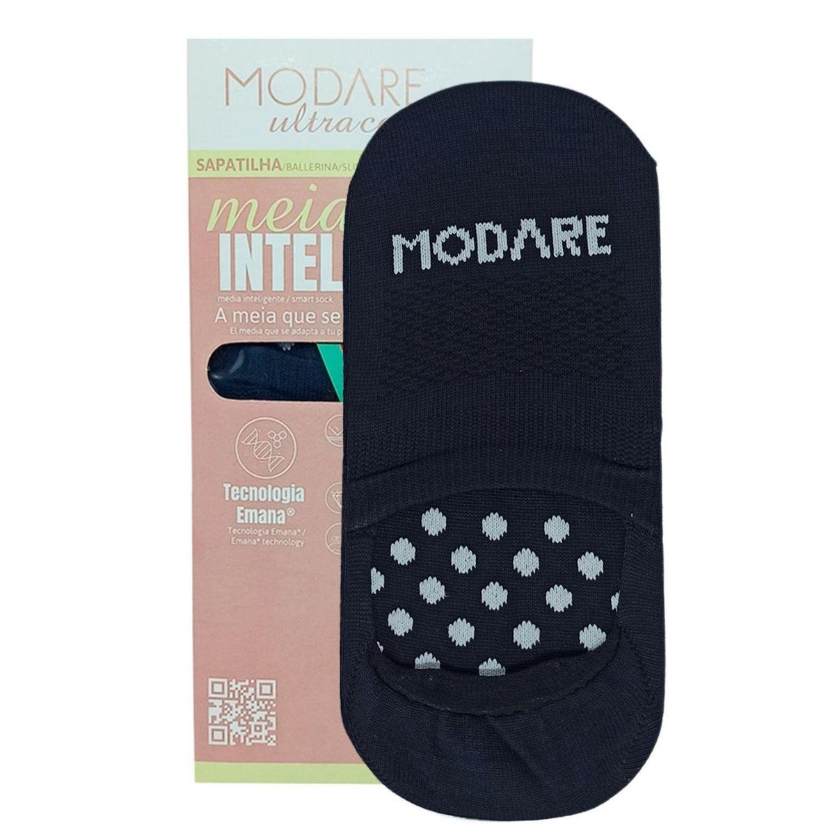 Meia Soquete Modare Tecnologia Reflex Sense Feminina - Preto | Netshoes