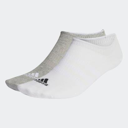 Meias Soquetes Finas Leves 3 Pares - adidas IC1328 - Cinza | Netshoes