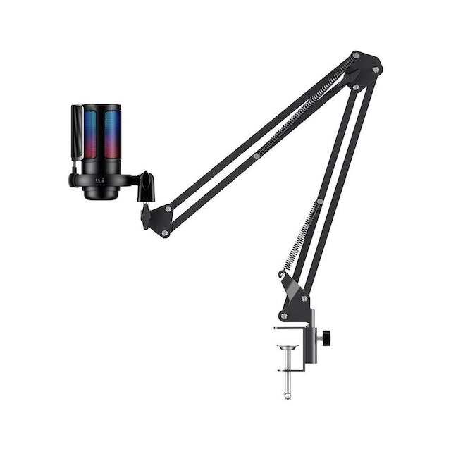 Microfone Gamer Rise Mode Elite 08 com Suporte de Mesa, RGB, USB-C ...