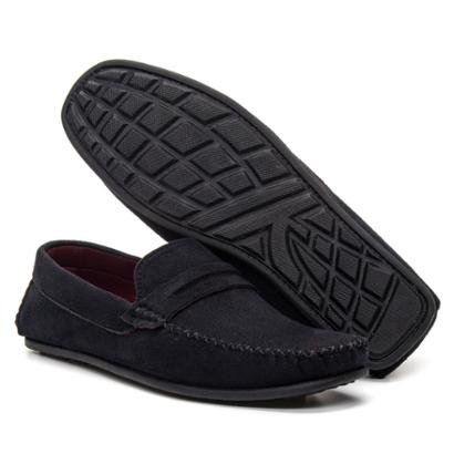 Mocassim Estilo Drive Masculino Em Camurça Casual - Preto | Netshoes