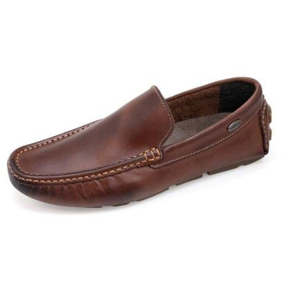 Mocassim Sândalo Couro Camel 516007 - Marrom | Netshoes