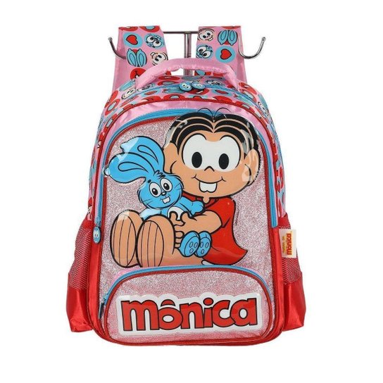 Mochila de Costas Luxcel Turma da Mônica Patch Rosa - Rosa | Netshoes