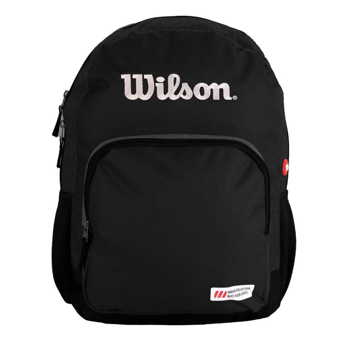 Mochila Escolar Esportiva Casual Impermeavel Original Wilson - Preto ...